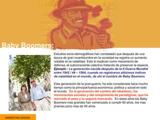 Perfil de comportamiento Baby Boomers Vs Generaciones X & Y | PPSX