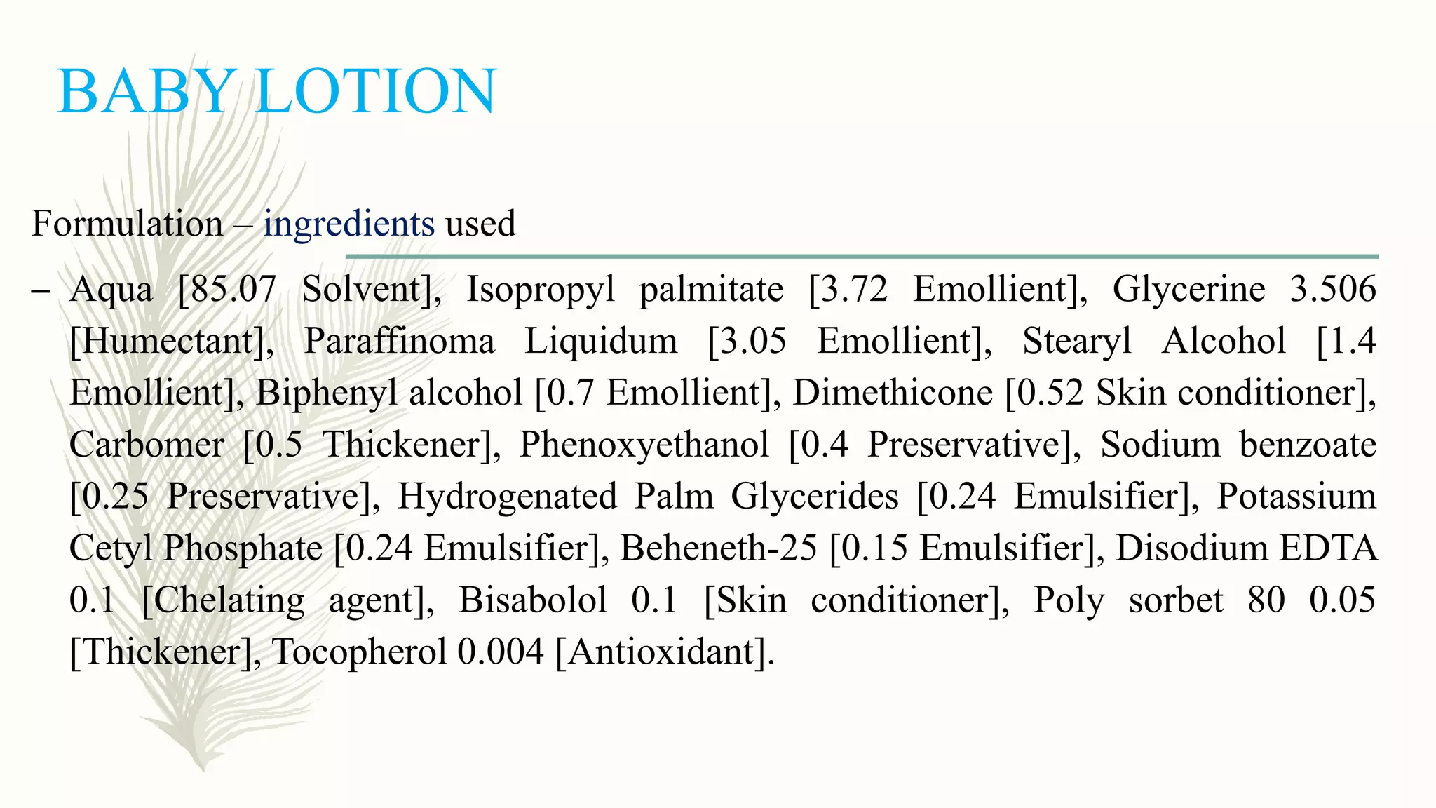 Baby care products | PPTX