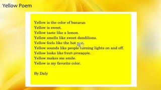 Baby class colour yellow week 3 tuesday | PPTX