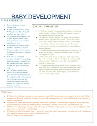 Baby development | PDF