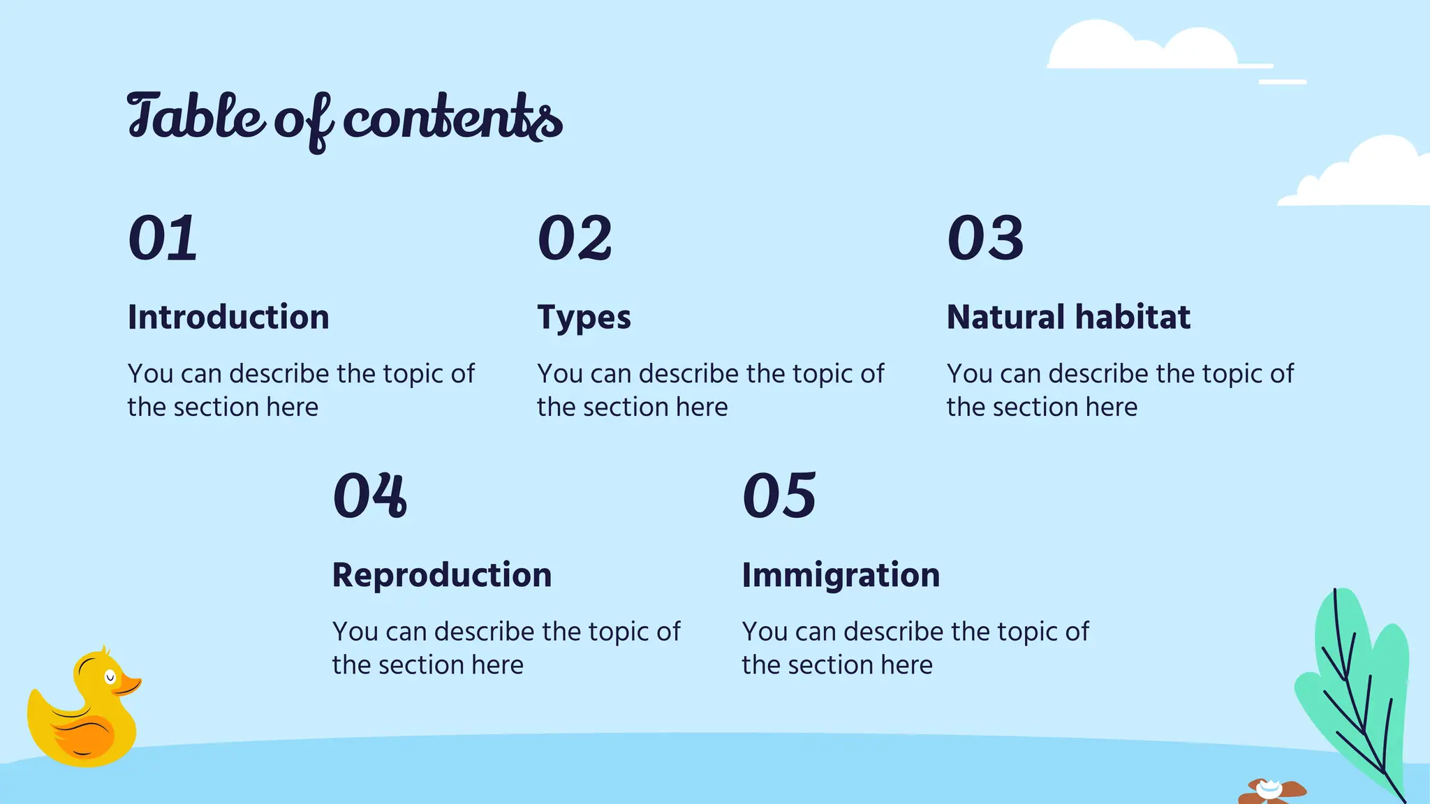 Baby Ducks Theme by Slidesgo.ppt untuk pembelajran di sekolahx | PPT