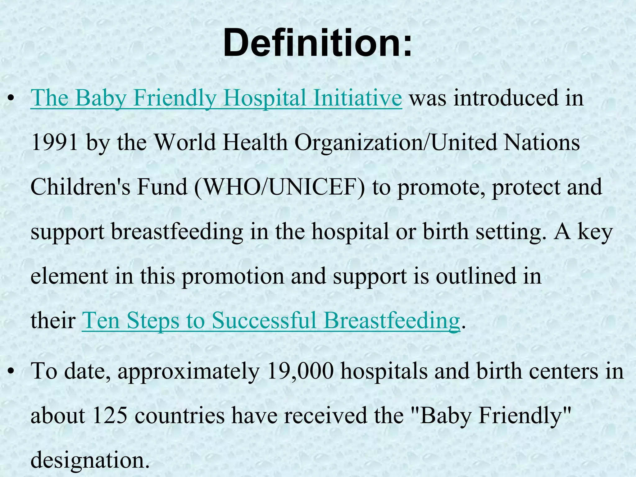 Baby friendly hospital | PPTX