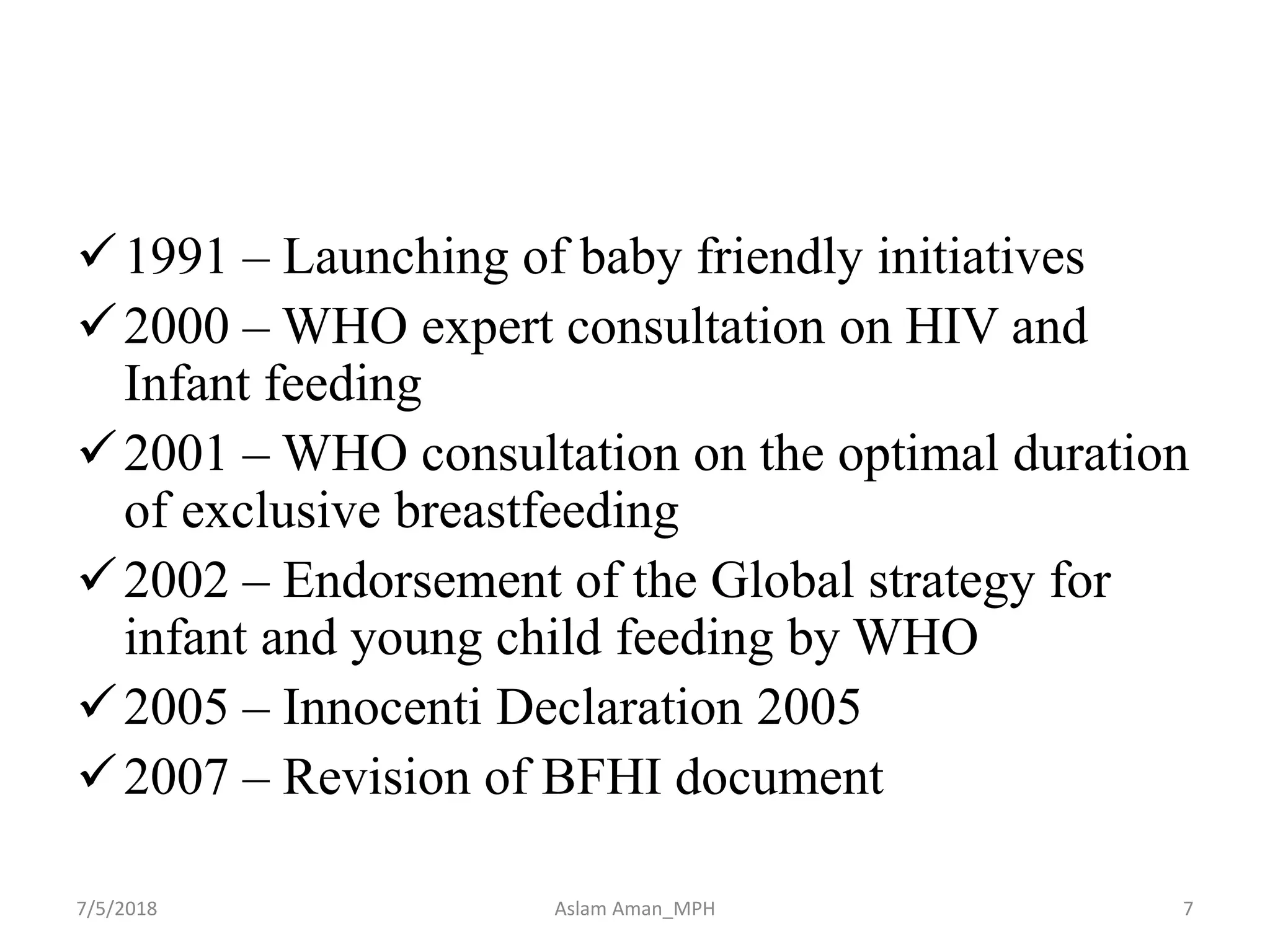 Baby Friendly Hospital Initiatives (BFHI) | PDF