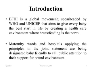 Baby Friendly Hospital Initiatives (BFHI) | PDF
