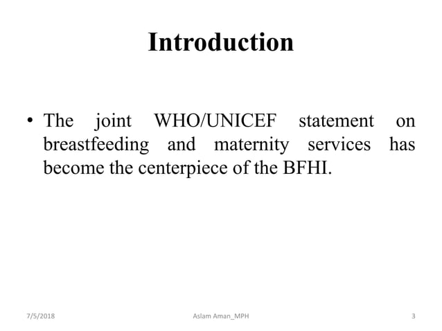 Baby Friendly Hospital Initiatives (BFHI) | PDF