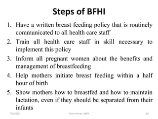 Baby Friendly Hospital Initiatives (BFHI) | PPT