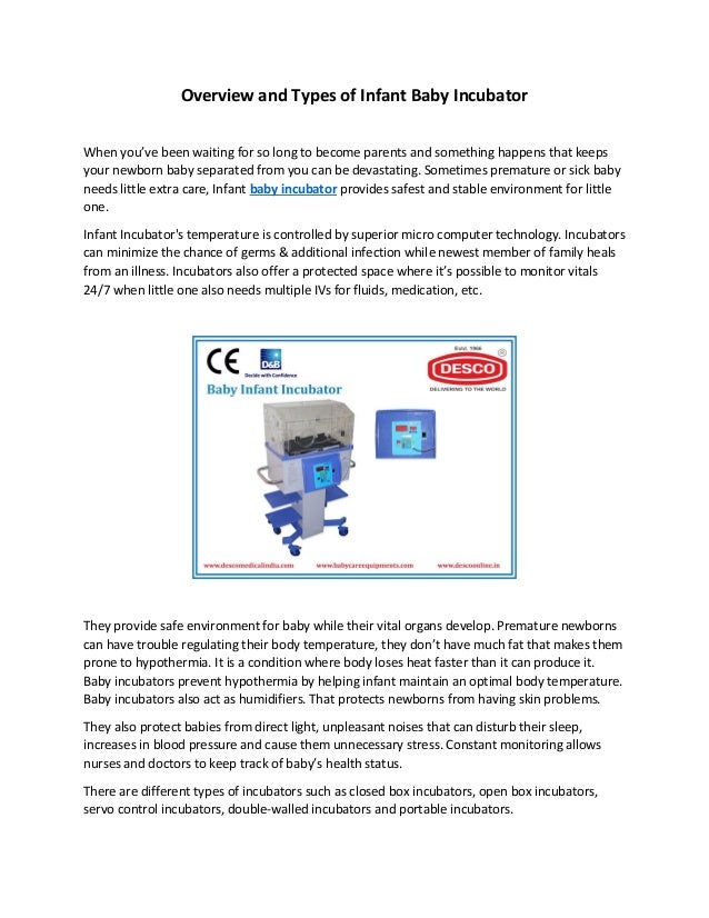 Overview and Types of Infant Baby Incubator | PDF