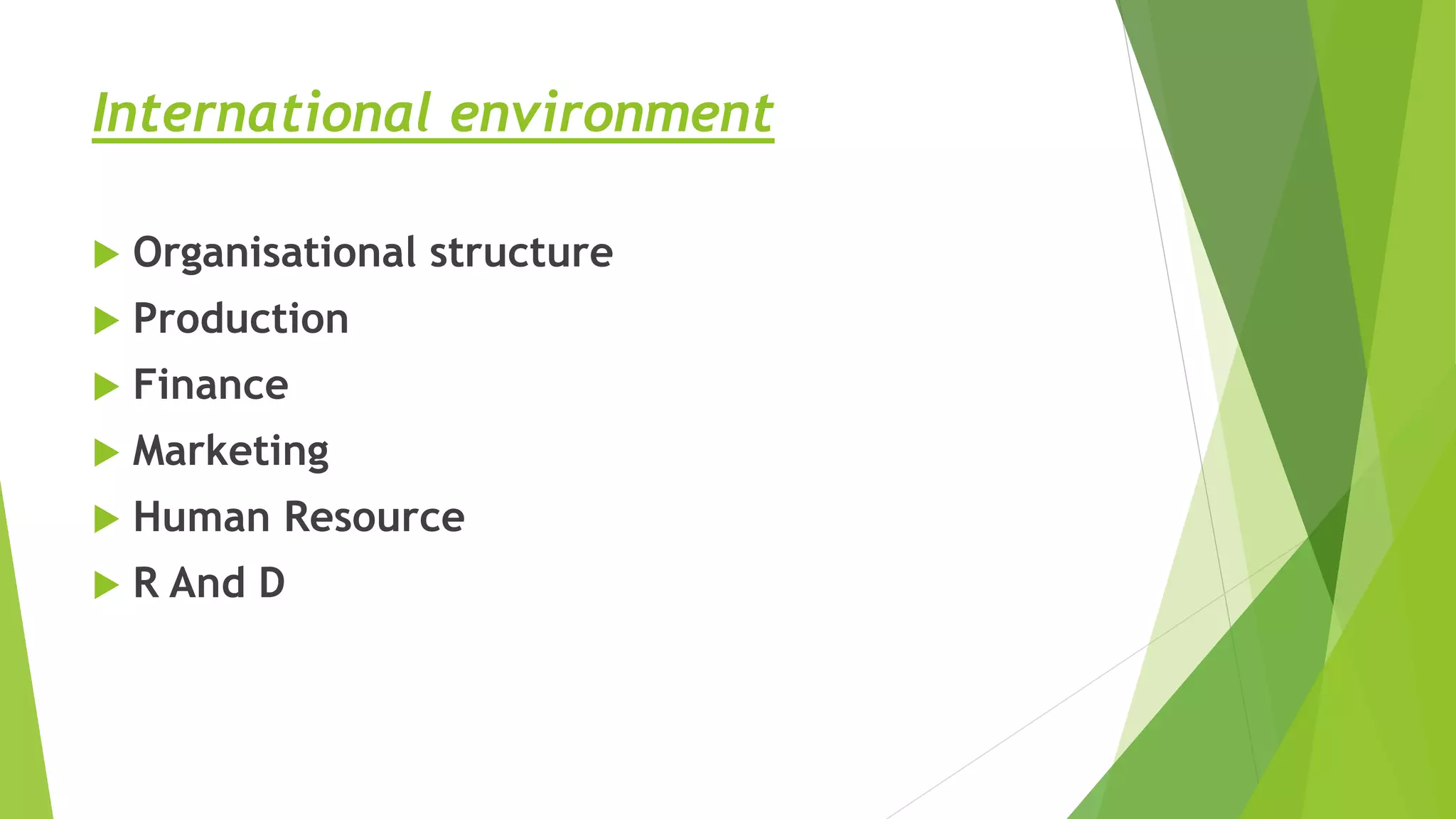 International Business Environment - Internal and External | PPTX