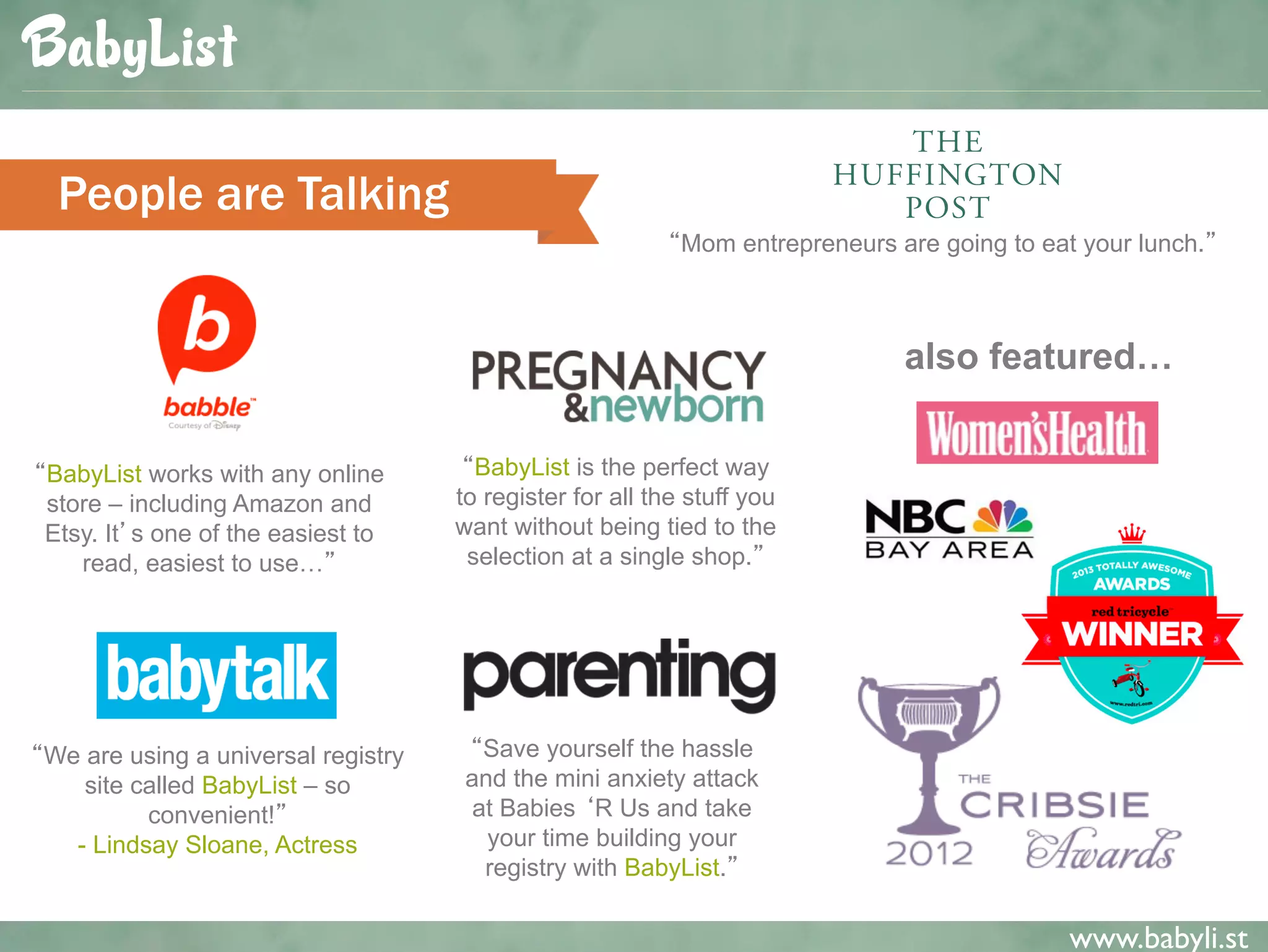 Baby List media kit, nov 2013 | PDF