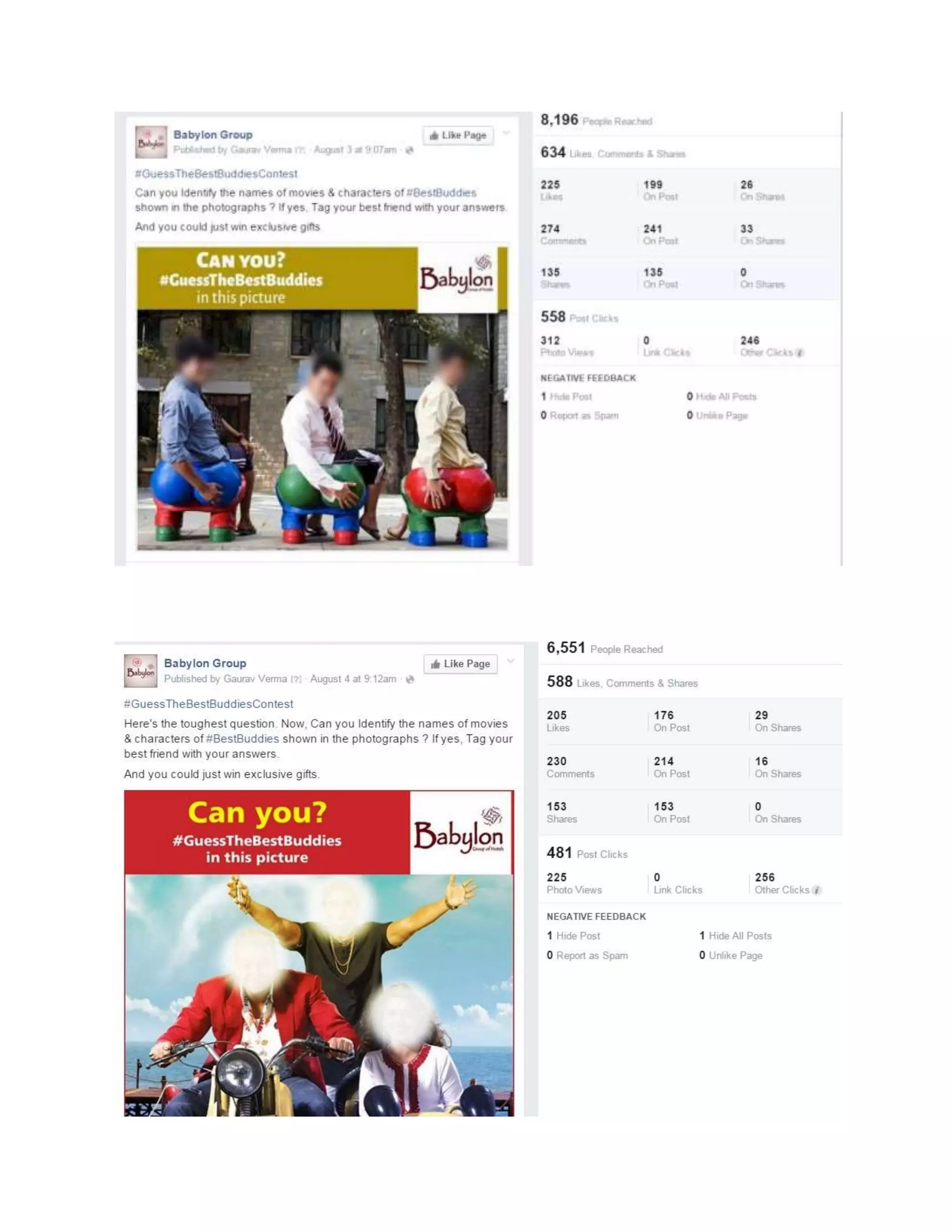 Babylon Group Guess the Best Buddy Contest Summary | PDF