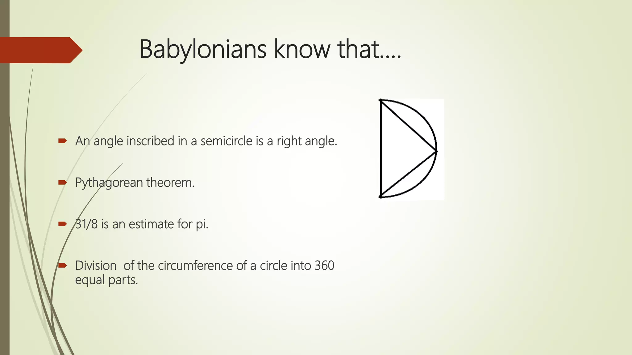 Babylonian and egyptian mathematics | PPTX