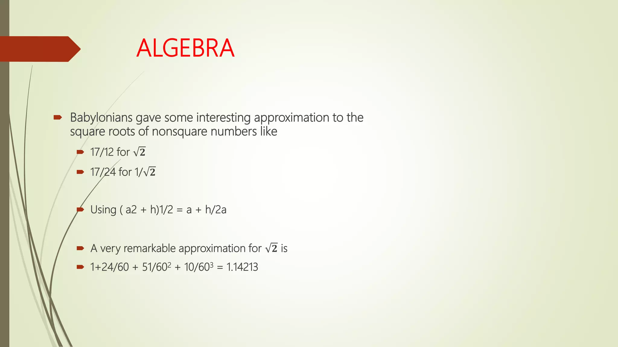 Babylonian and egyptian mathematics | PPTX