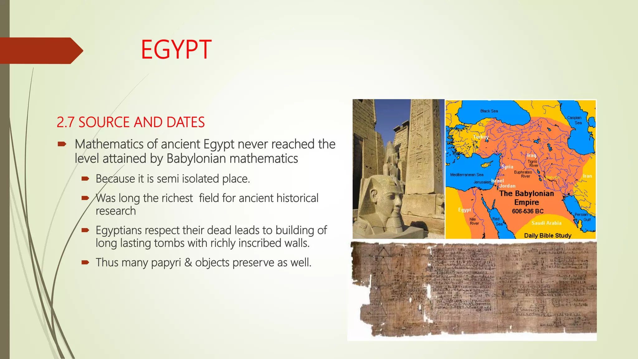 Babylonian and egyptian mathematics | PPTX