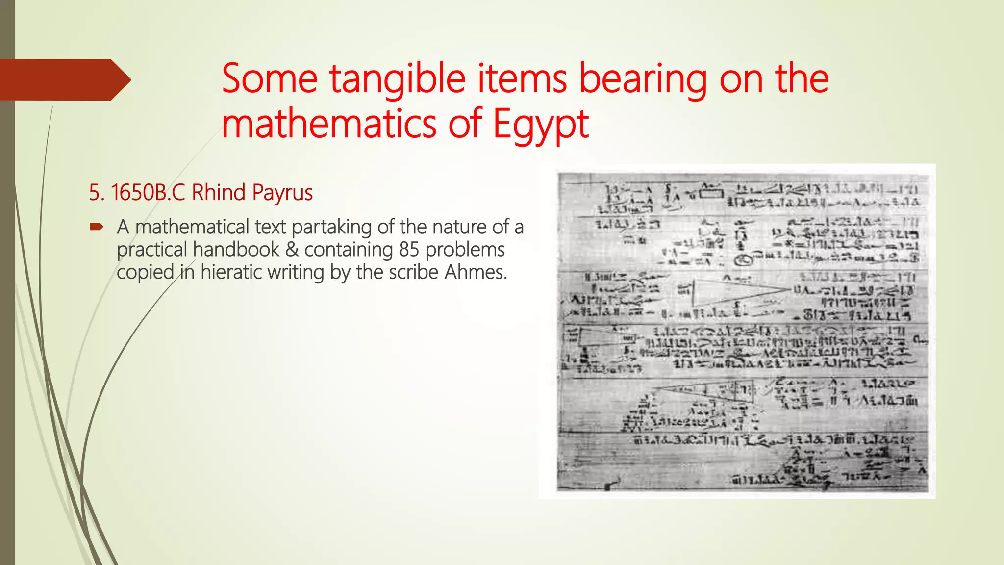 Babylonian and egyptian mathematics | PPTX