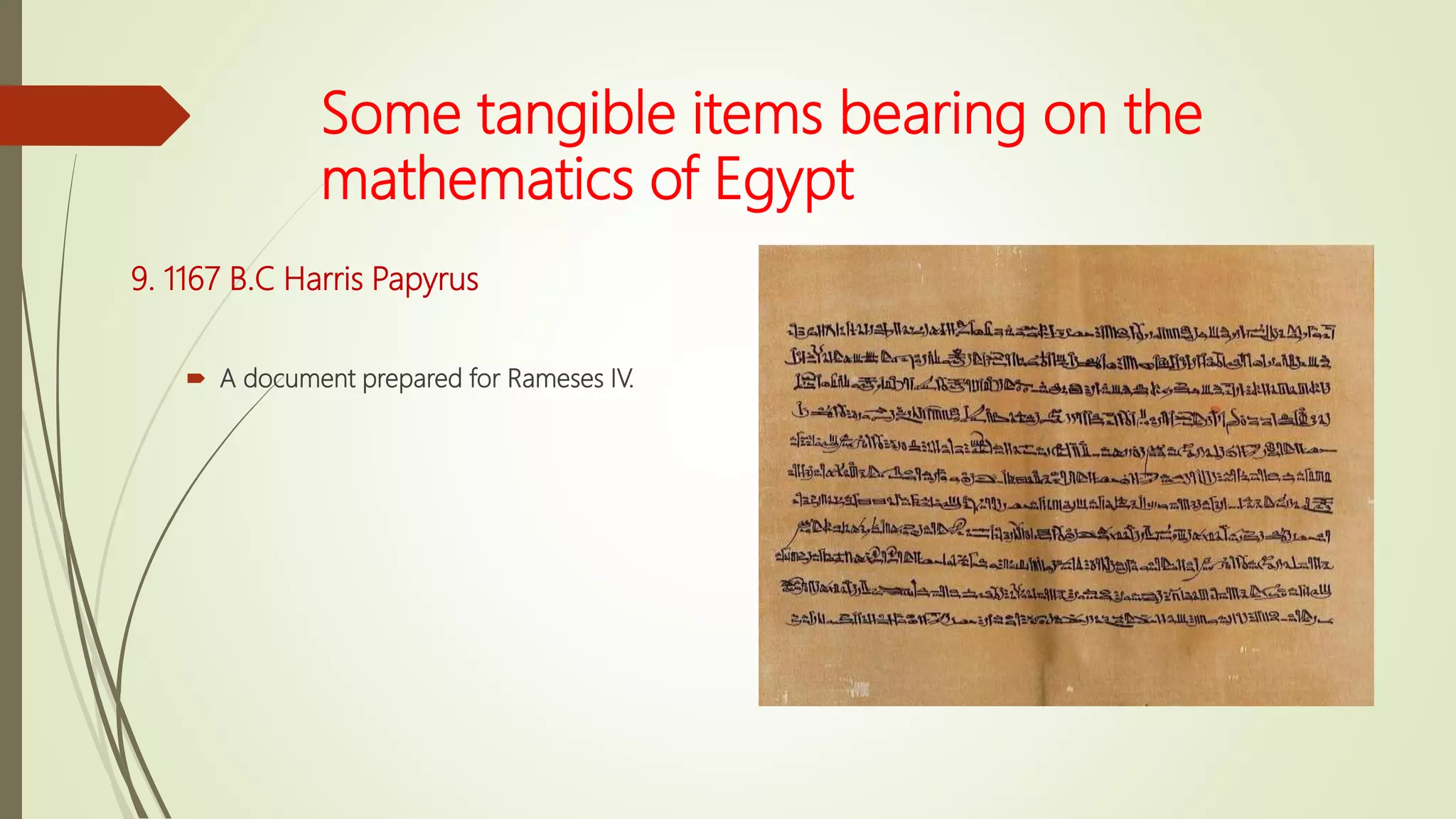 Babylonian and egyptian mathematics | PPTX