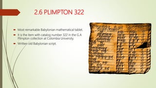 Babylonian and egyptian mathematics | PPTX