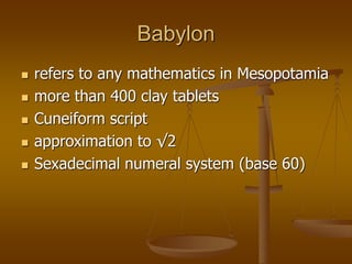 Babylonian and Egyptian Mathematics.ppt