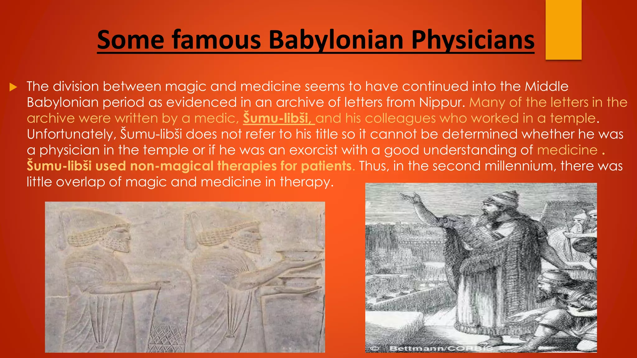 Babylonian History of Medicine - Rivin | PPTX