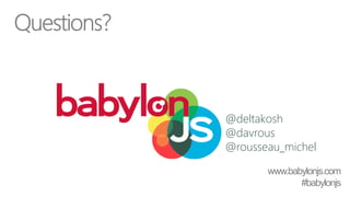 Unleashing WebGL & WebAudio with babylon.js