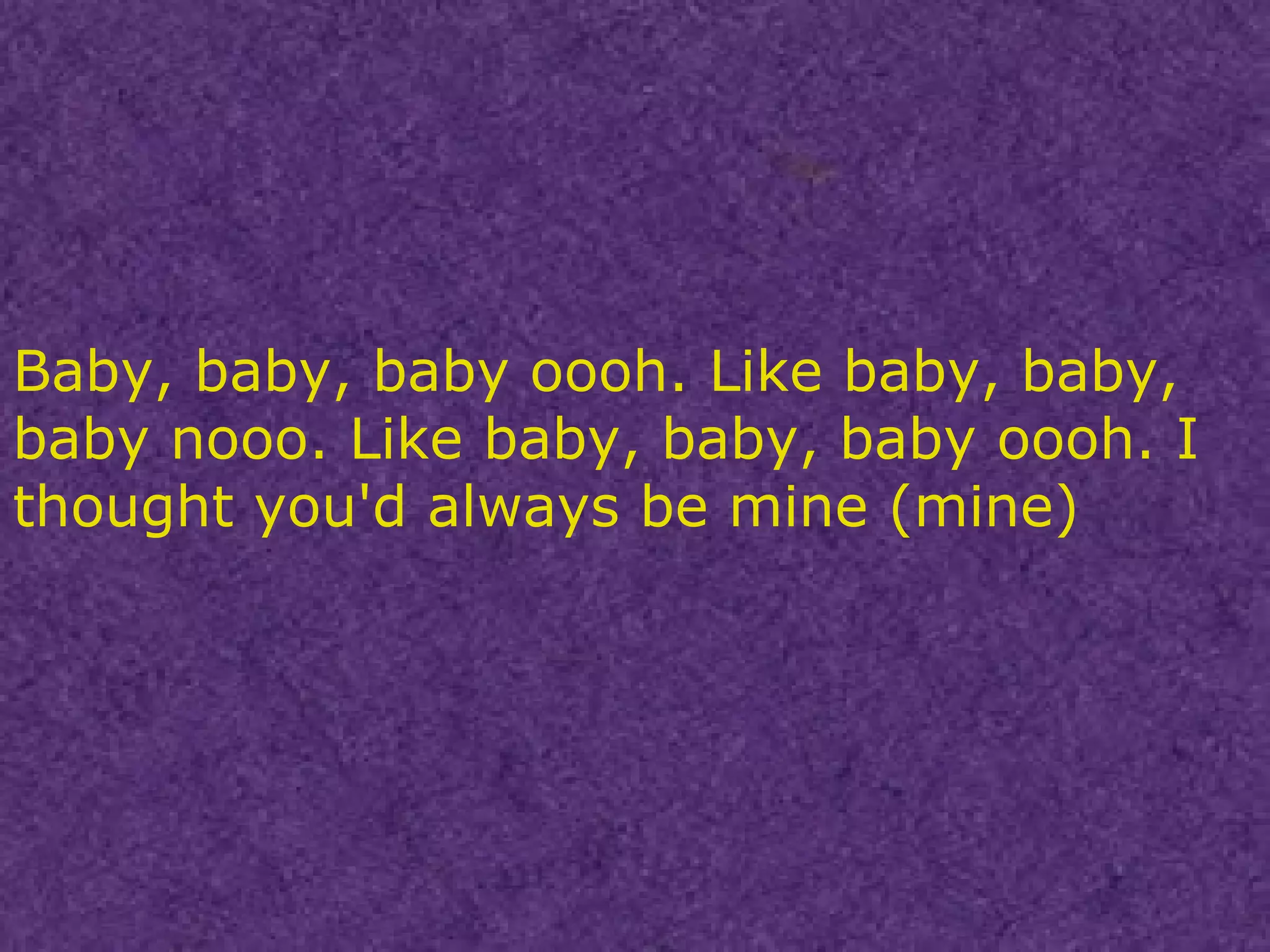 Baby lyrics | PPT