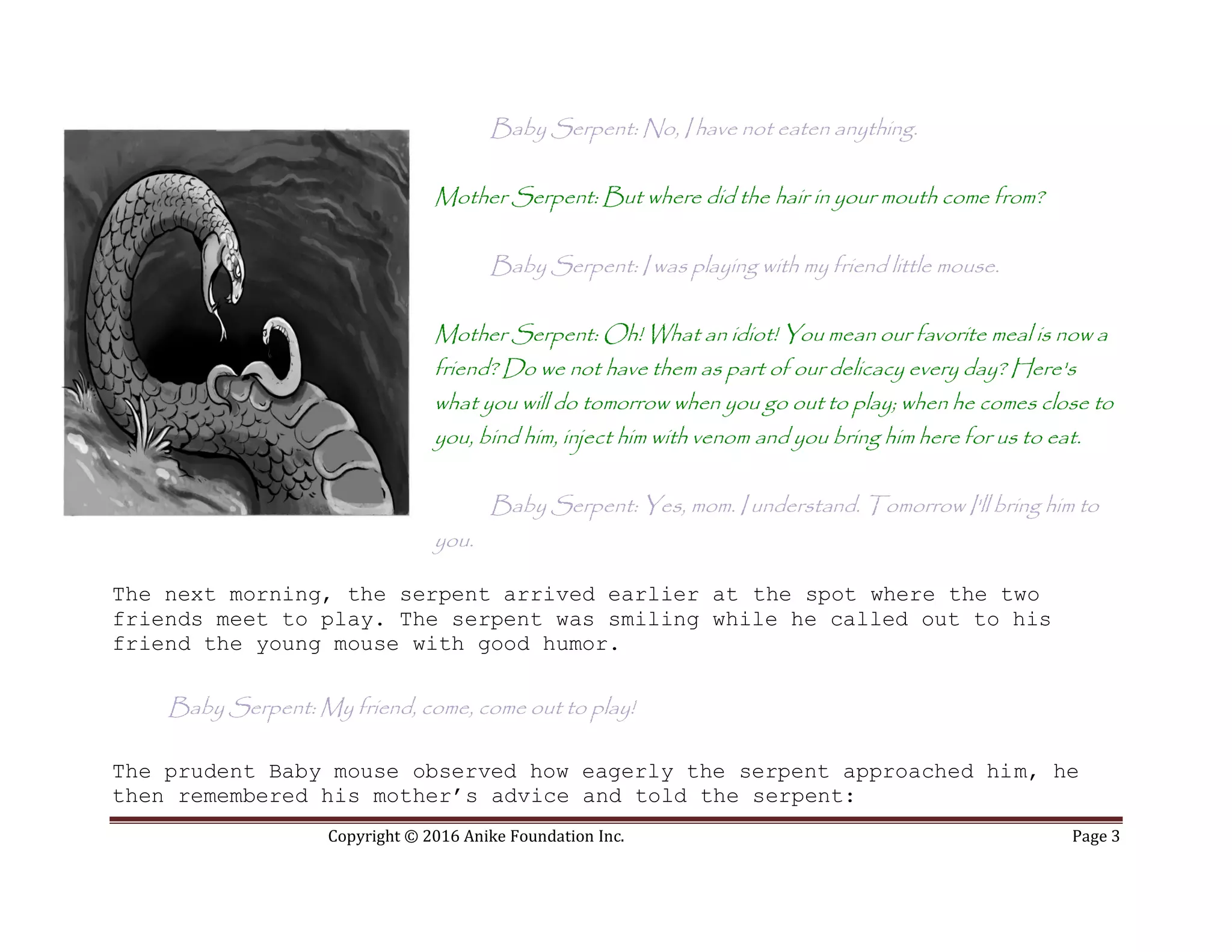 Baby mouse and baby snake | PDF