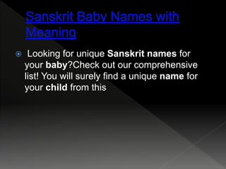 Baby names with meaning - web conte | PPT