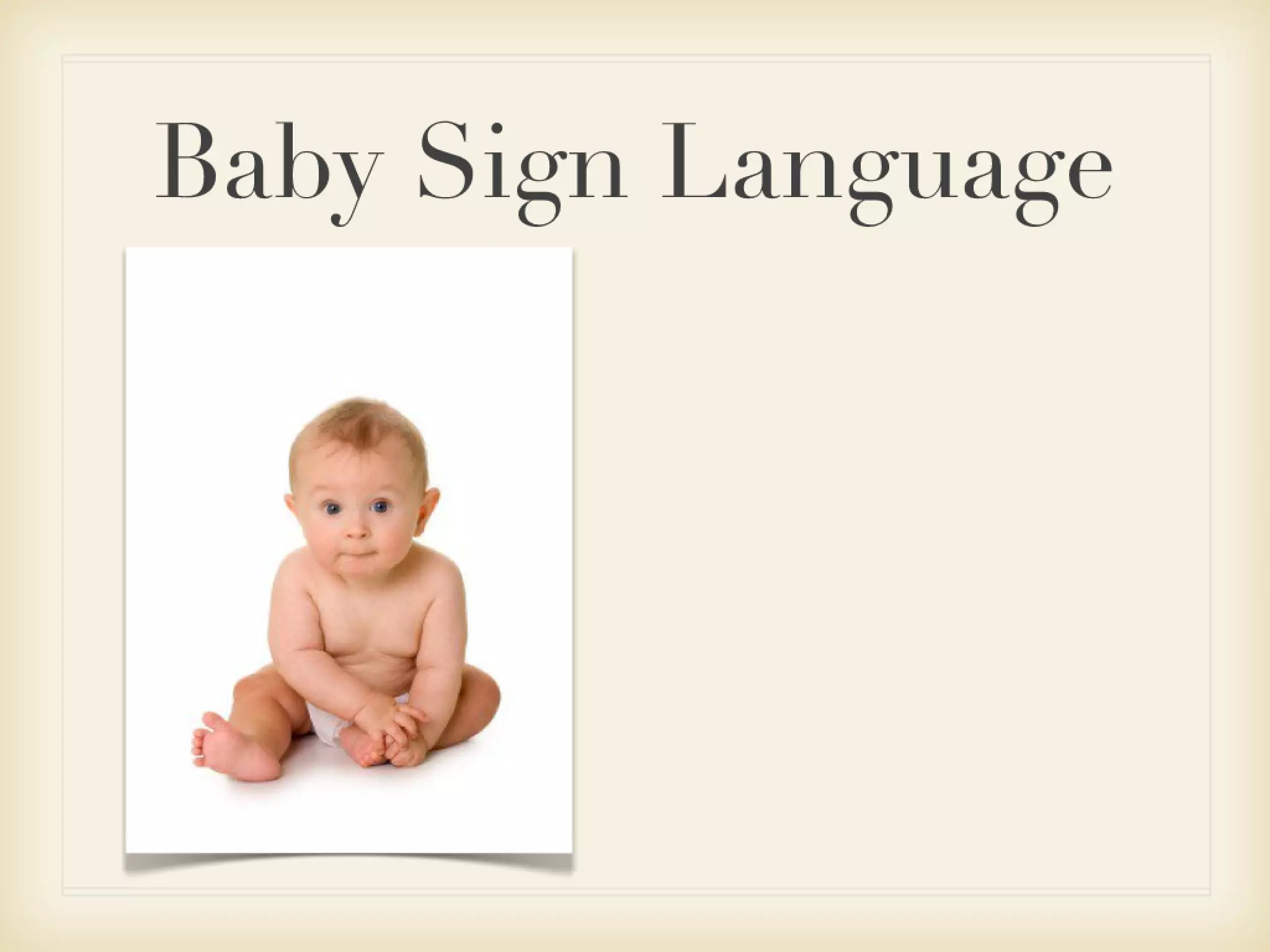 Baby Sign Language | PDF