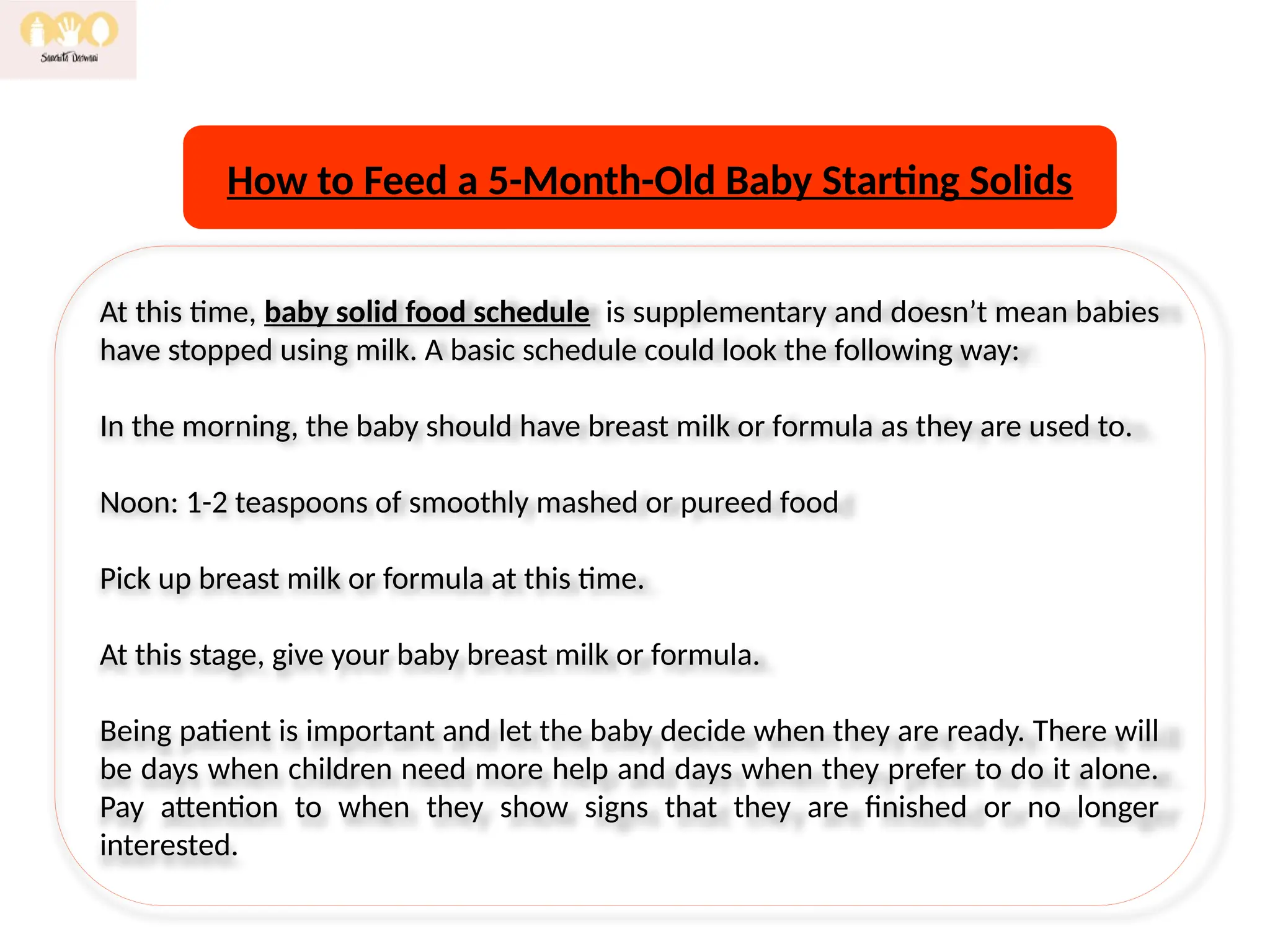 Baby Solids Food Schedule - Introducing Solids at 5 Months.pptx