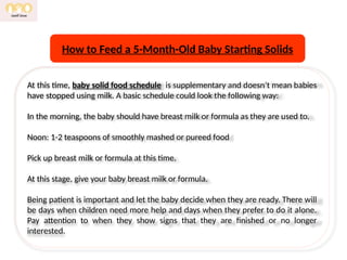 Baby Solids Food Schedule - Introducing Solids at 5 Months.pptx