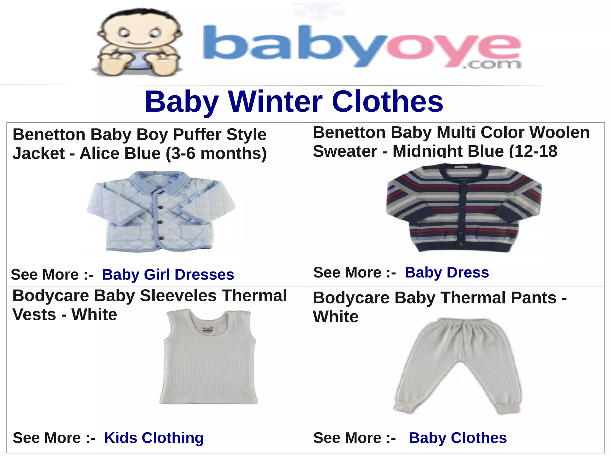 Baby winter clothes | PPT