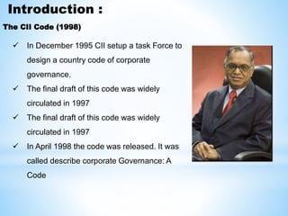 NARAYANA MURTHY CORPORATE GOVERNANCE COMMITTEE REPORT 2003 | PPTX