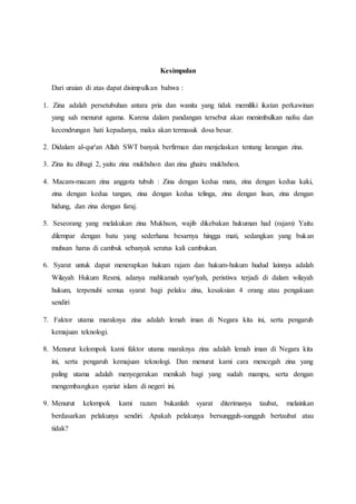 BAB ZINA PER HUKUM PIDANA | PDF
