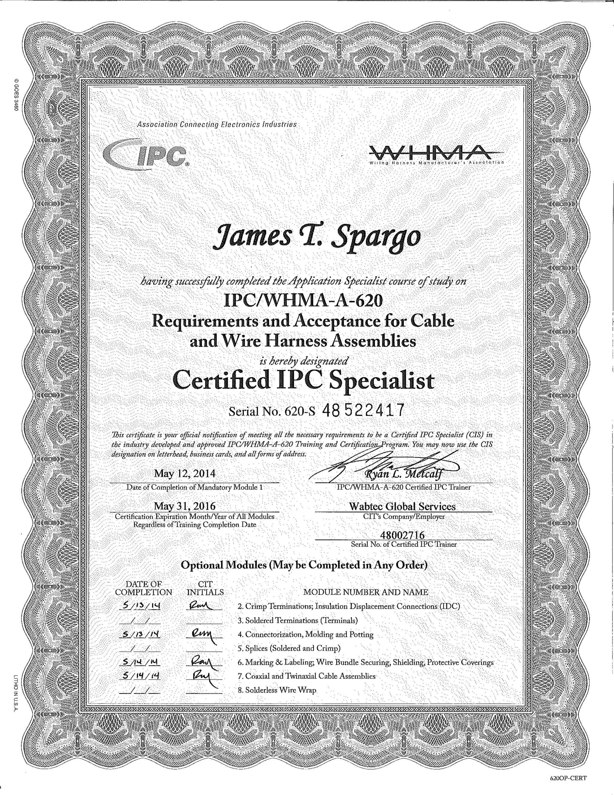 IPC Certification | PDF