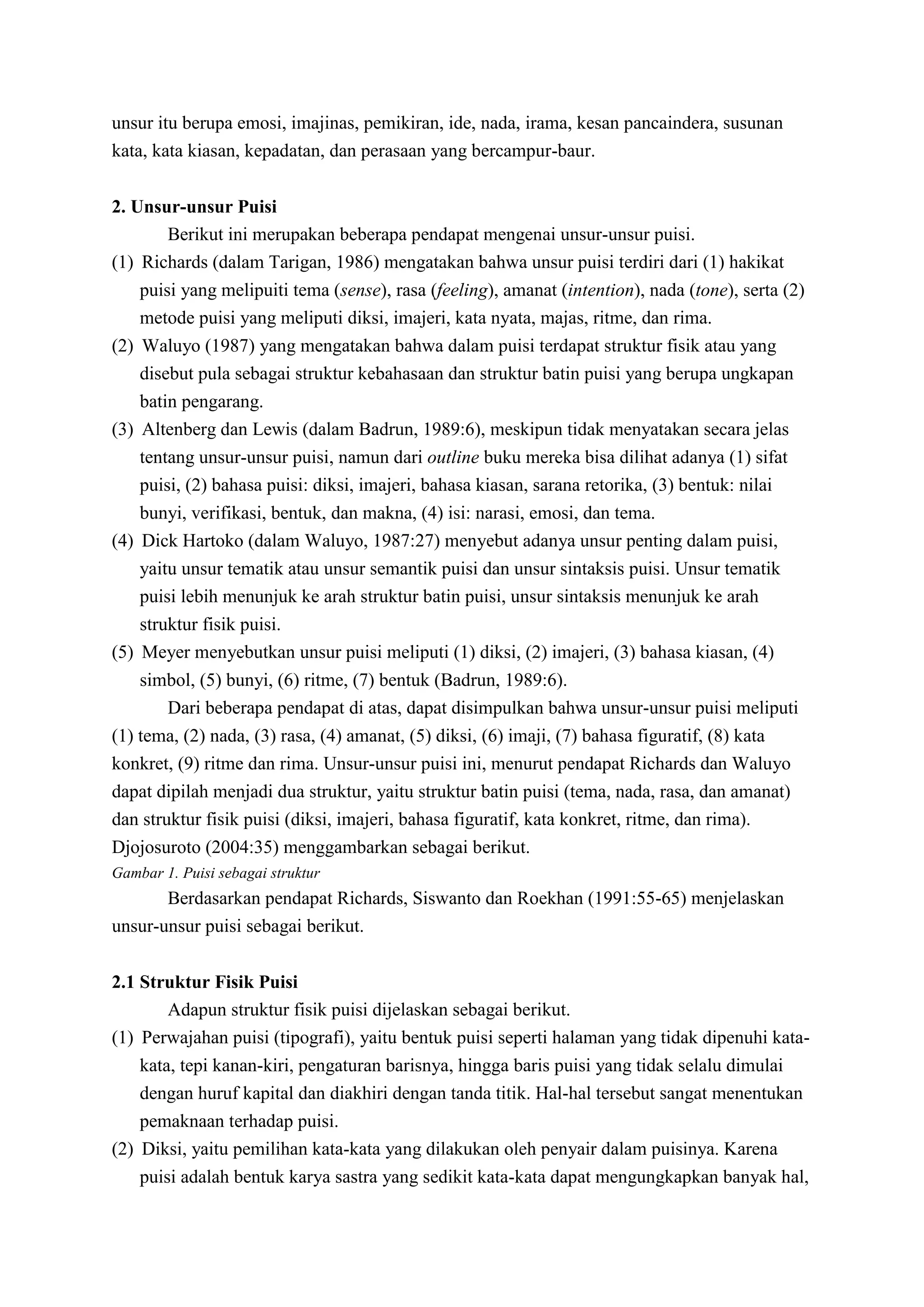 Bacaan 2 struktur fisik puisi | PDF