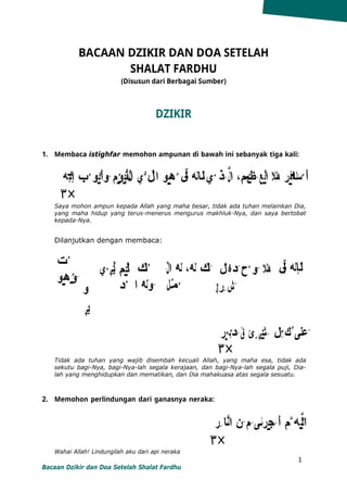 Bacaan Dzikir dan Doa amalan ibadah.docx