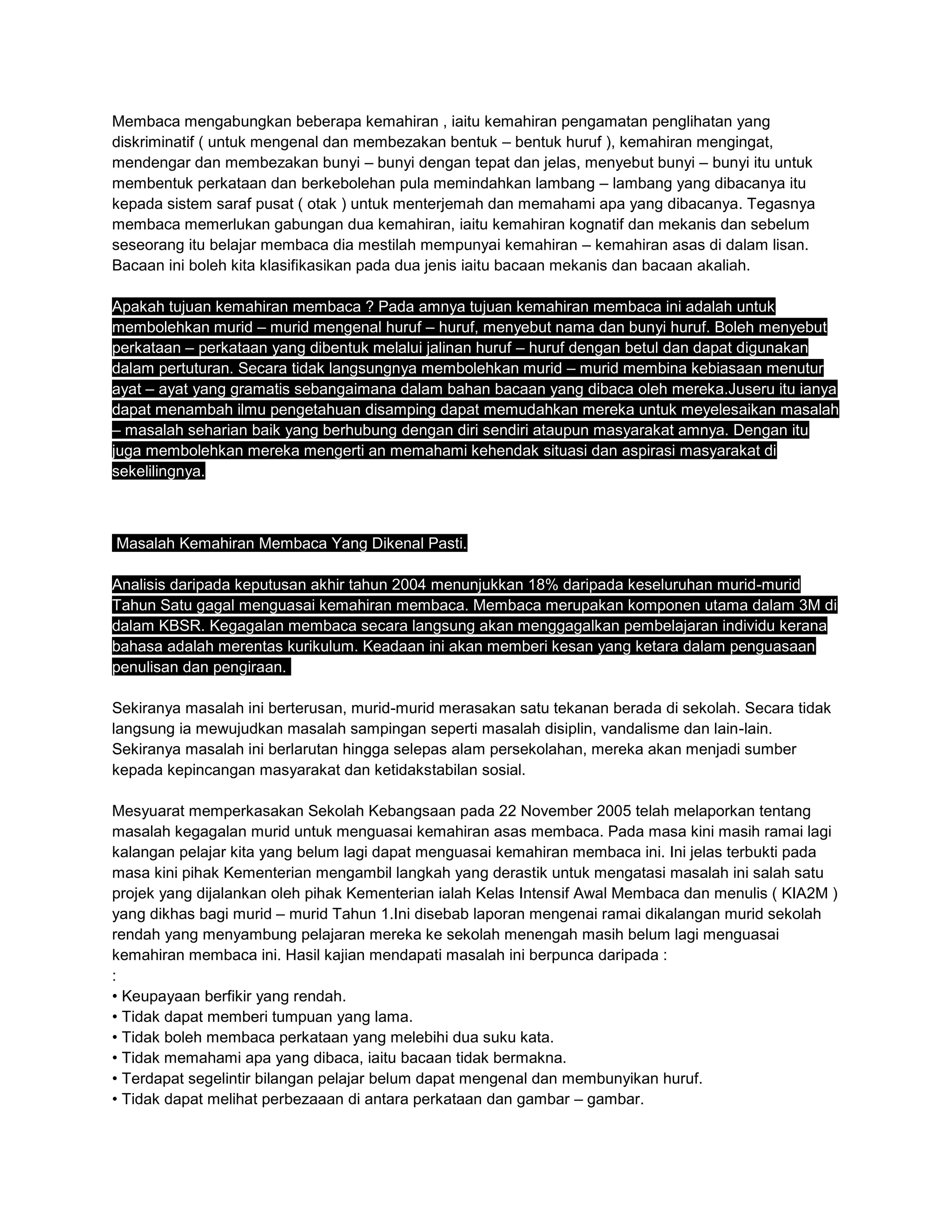 Bacaan ekstensif | DOCX