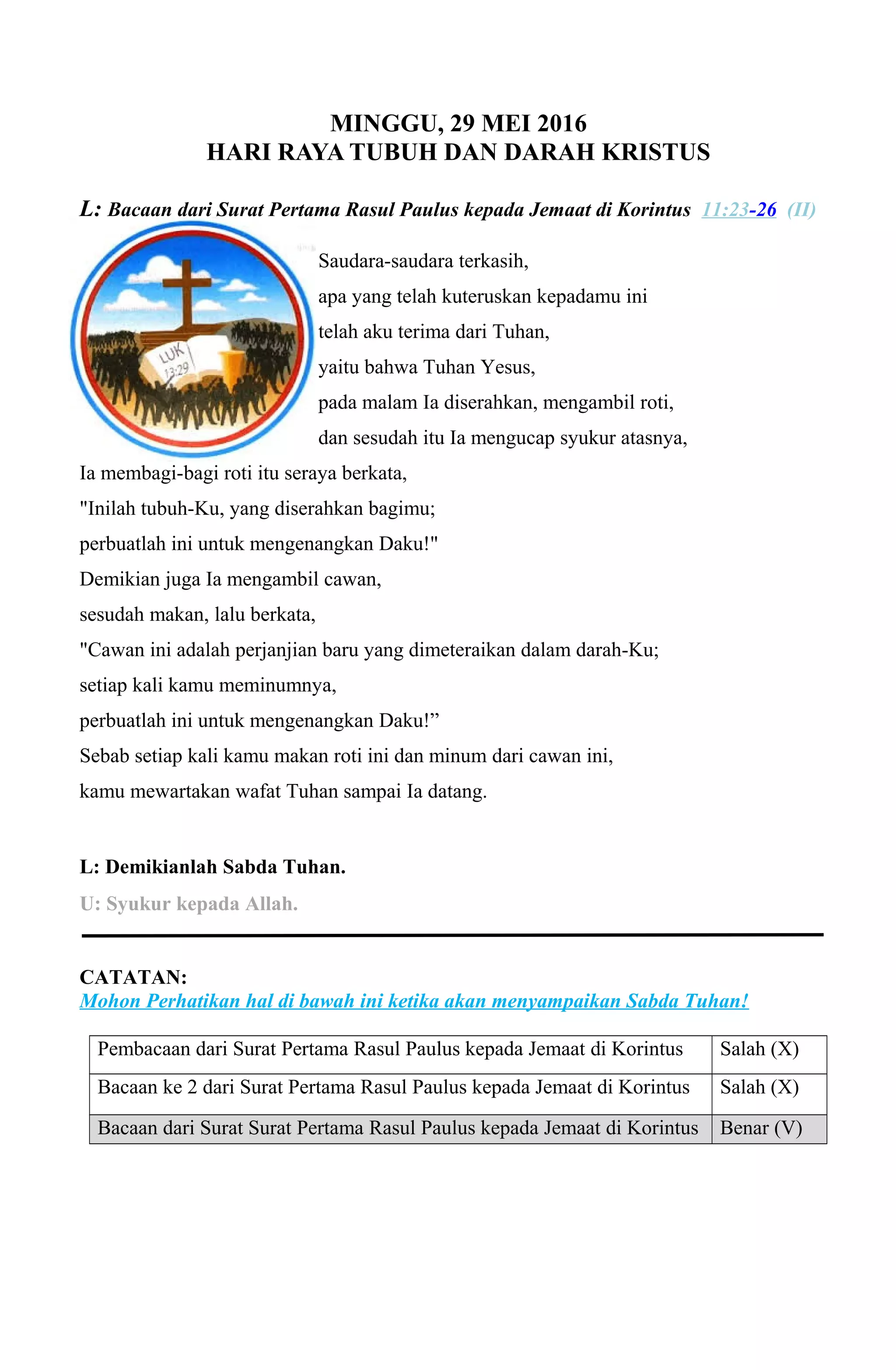 Bacaan Kedua 290516 Doc