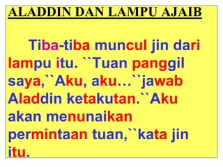bacaan mudah - aladdin dan lampu ajaib.ppt
