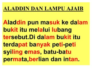 bacaan mudah - aladdin dan lampu ajaib.ppt
