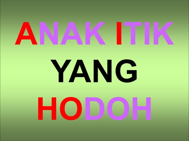Bacaan mudah anak itik yang hodoh | PPT