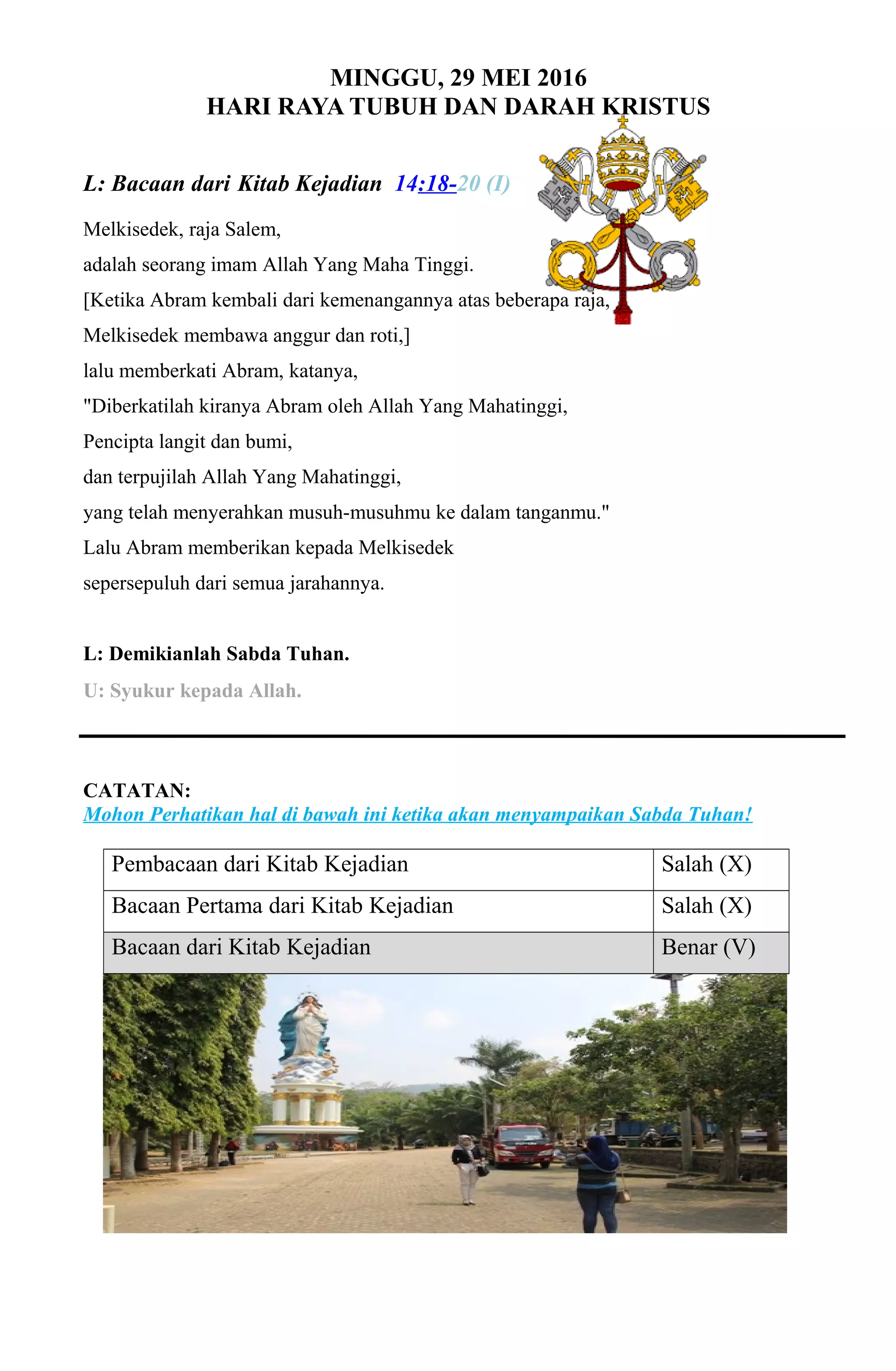 Bacaan Pertama 290516 Doc