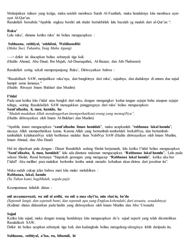 Bacaan shalat dan artinya(membuat kita khusuk) | PDF
