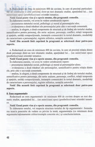 Bacalaureat 2018-limba-si-literatura-romana-profil-uman | PDF