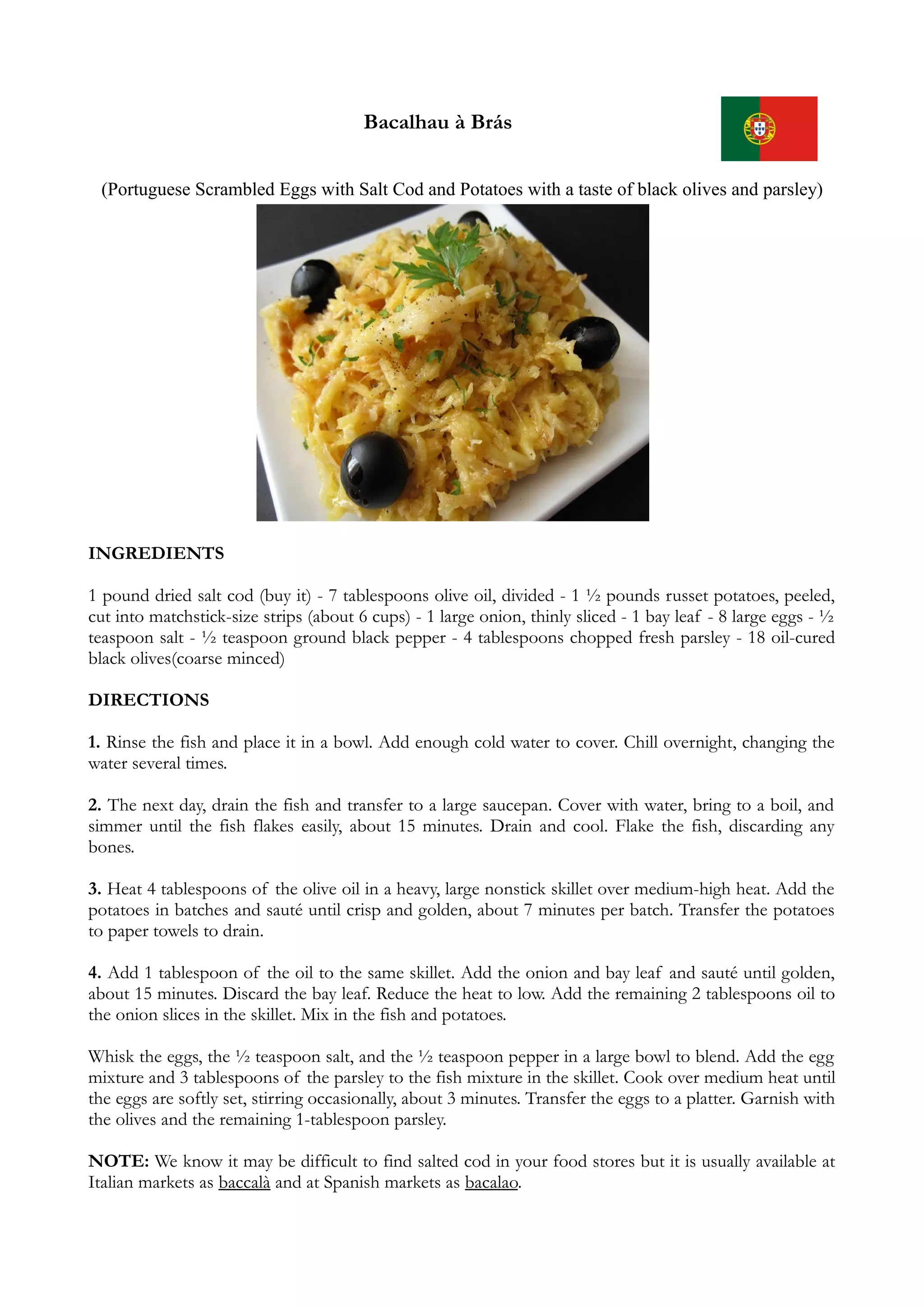 Bacalhau a bras | PDF