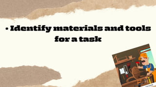 identifying materials and tools for a task | PDF