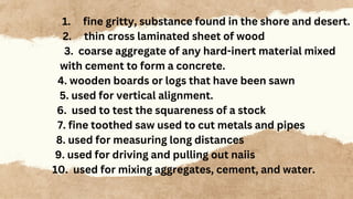 identifying materials and tools for a task | PDF