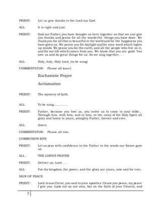 Baccalaureate Mass Sample | DOCX