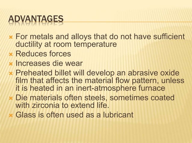 Cold and Hot Extrusion Process | PPTX