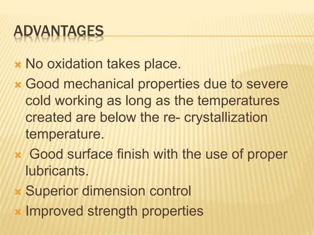 Cold and Hot Extrusion Process
