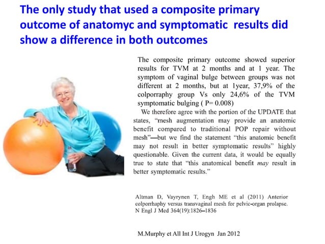 Colpocele anteriore recidivante: riparazione fasciale vs protesica | PPT